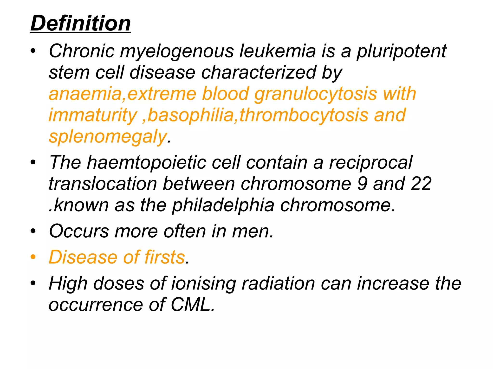 Chronic Myeloid Leukaemia | PPT