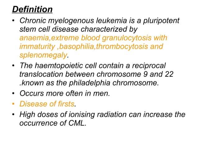 Chronic Myeloid Leukaemia | PPT