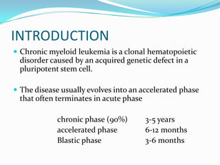 Chronic myeloid leukemia dr. varun | PPT