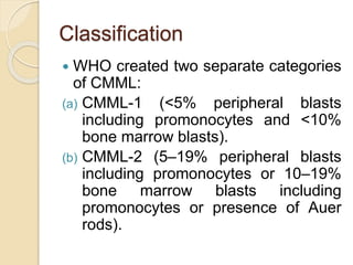 Chronic myelomonocytic leukemia (cmml) | PPTX