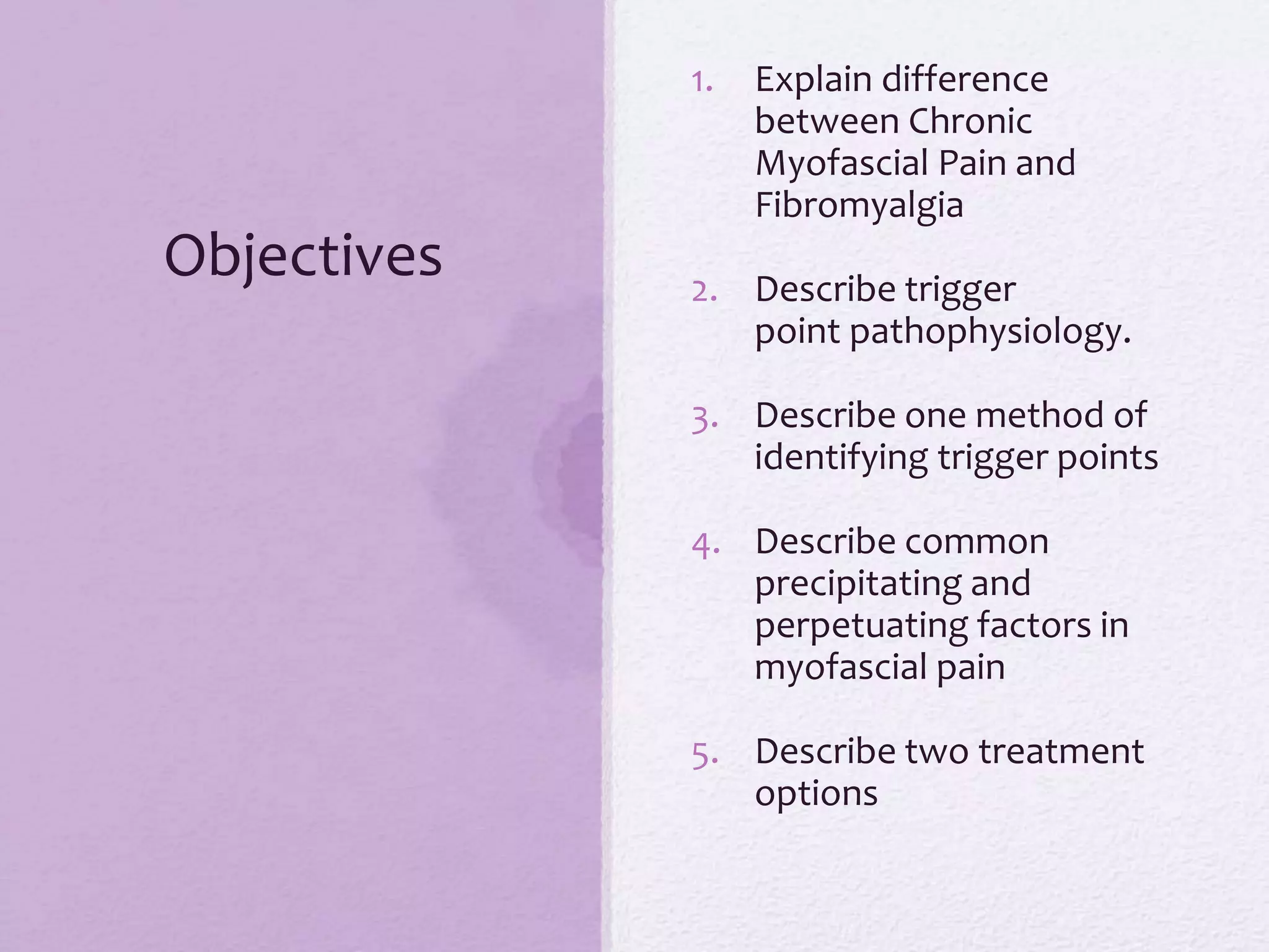 Chronic myofascial pain | PPTX