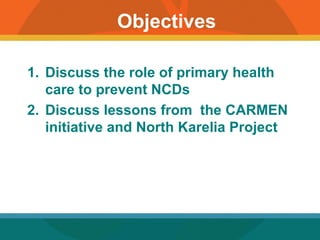 Chronic Non-communicable Diseases in Latin America: The Role of Primary ...