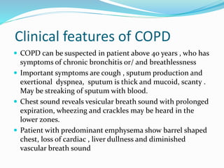 Chronic obstructive lung disease(copd) | PPTX