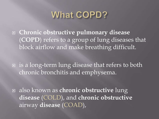 Chronic obstructive pulmonary disease 1 | PPT