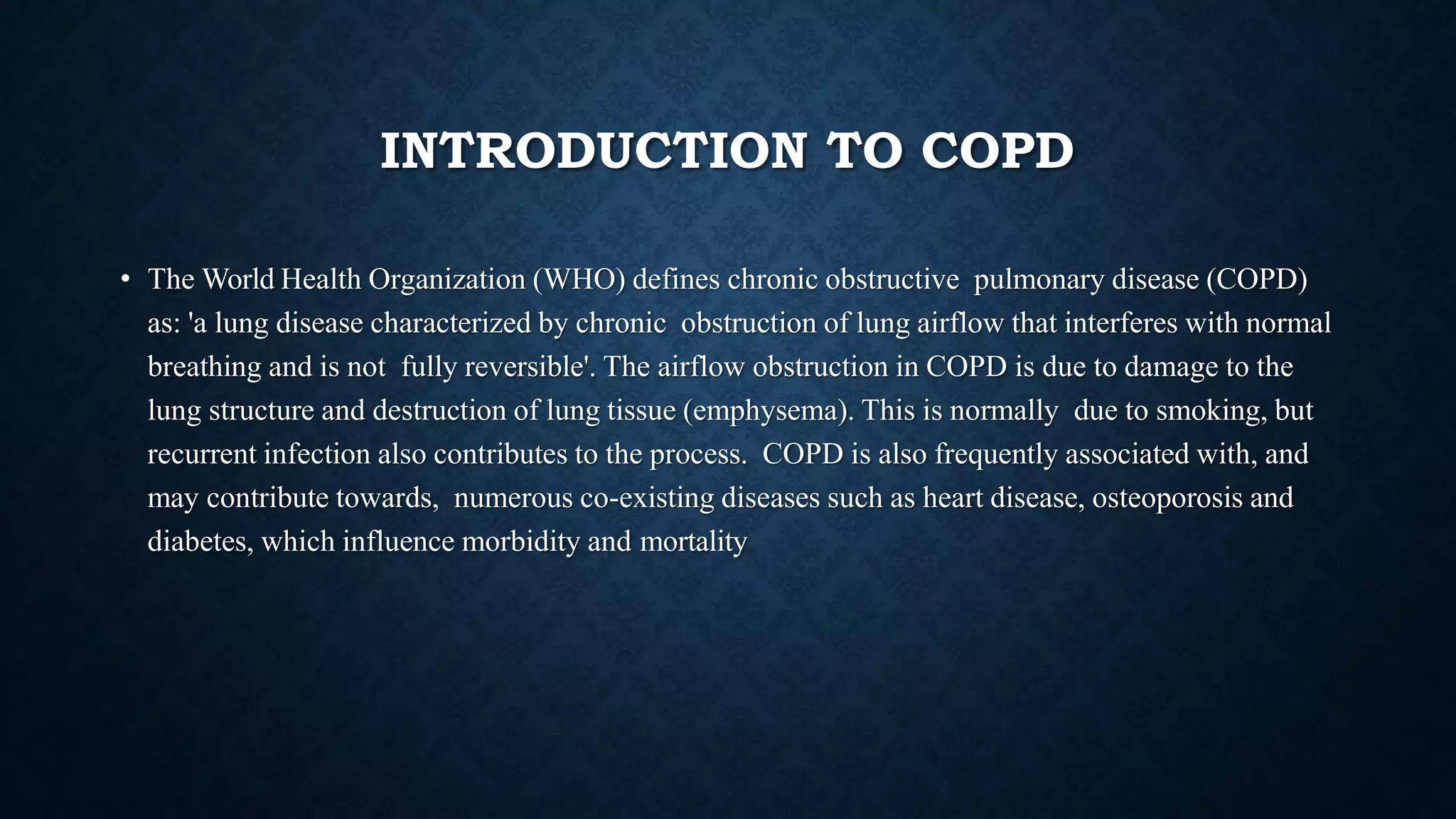 Chronic Obstructive Pulmonary Disease Pptx