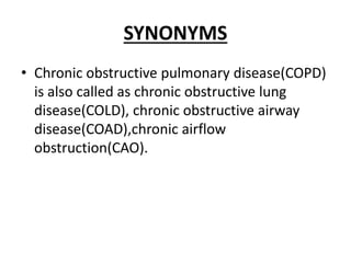 Chronic obstructive pulmonary disease 1 | PPTX