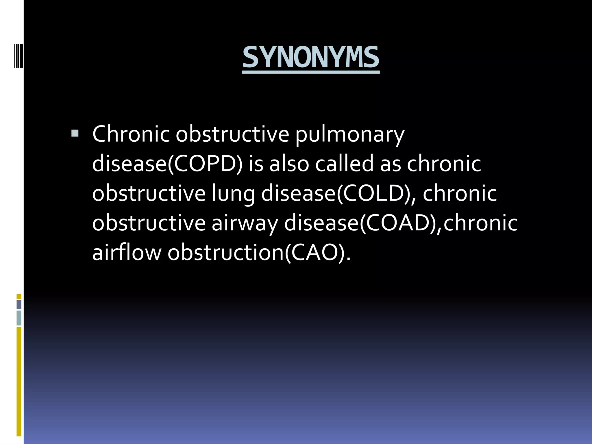 Chronic obstructive pulmonary disease2 | PPTX