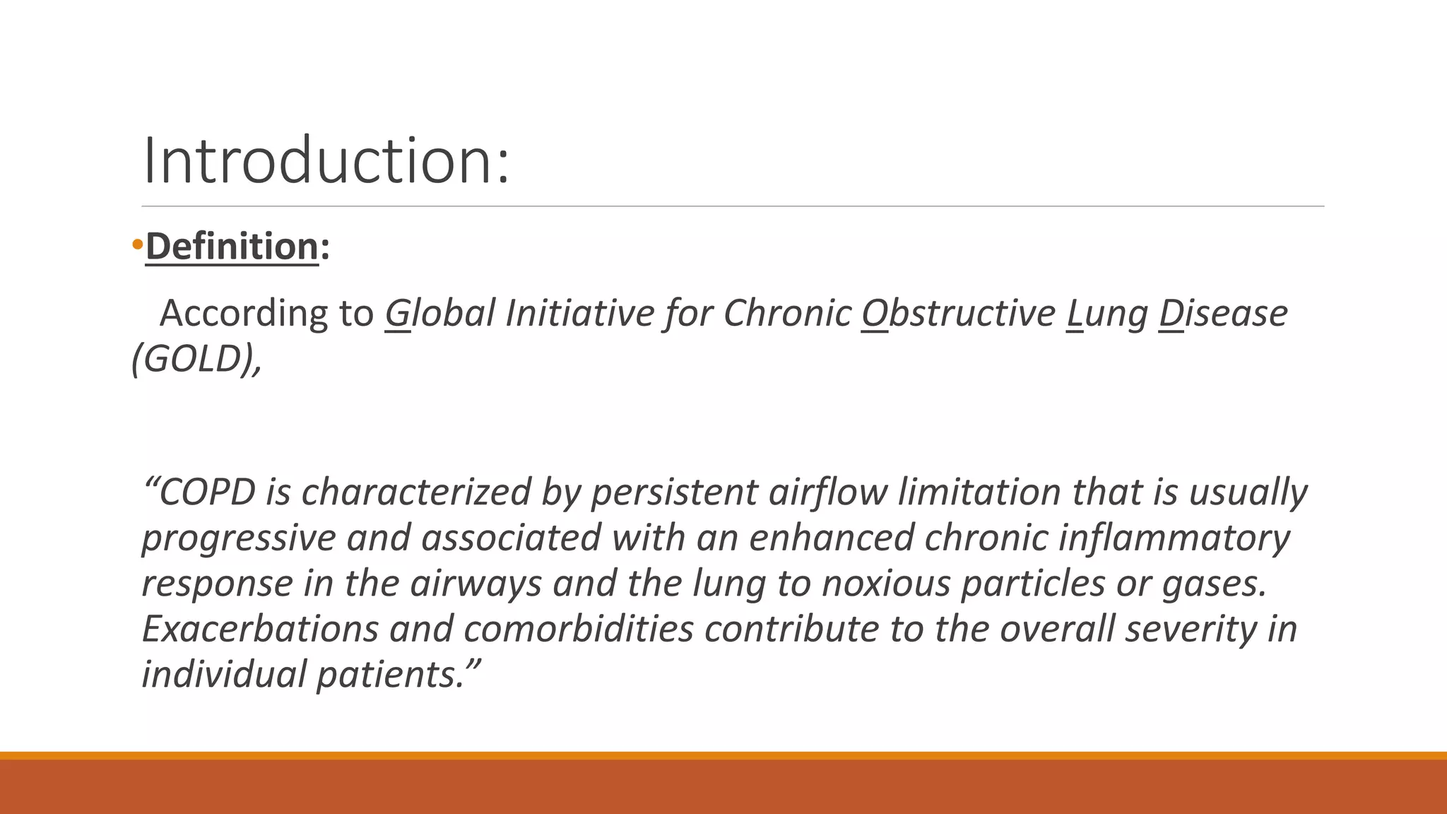 Chronic obstructive pulmonary disease (copd) | PPTX | Lung and ...