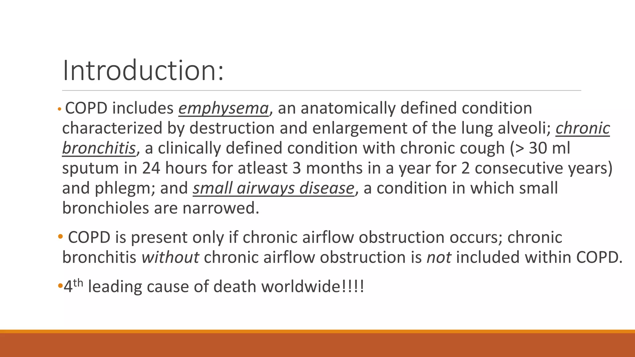 Chronic obstructive pulmonary disease (copd) | PPTX | Lung and ...