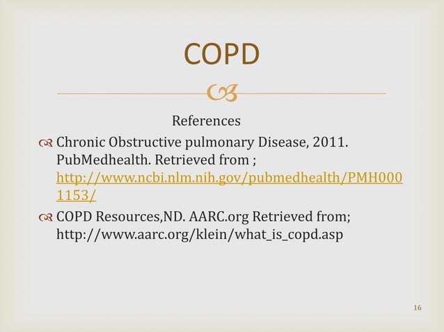 Chronic obstructive pulmonary disease (copd) power point | PPTX