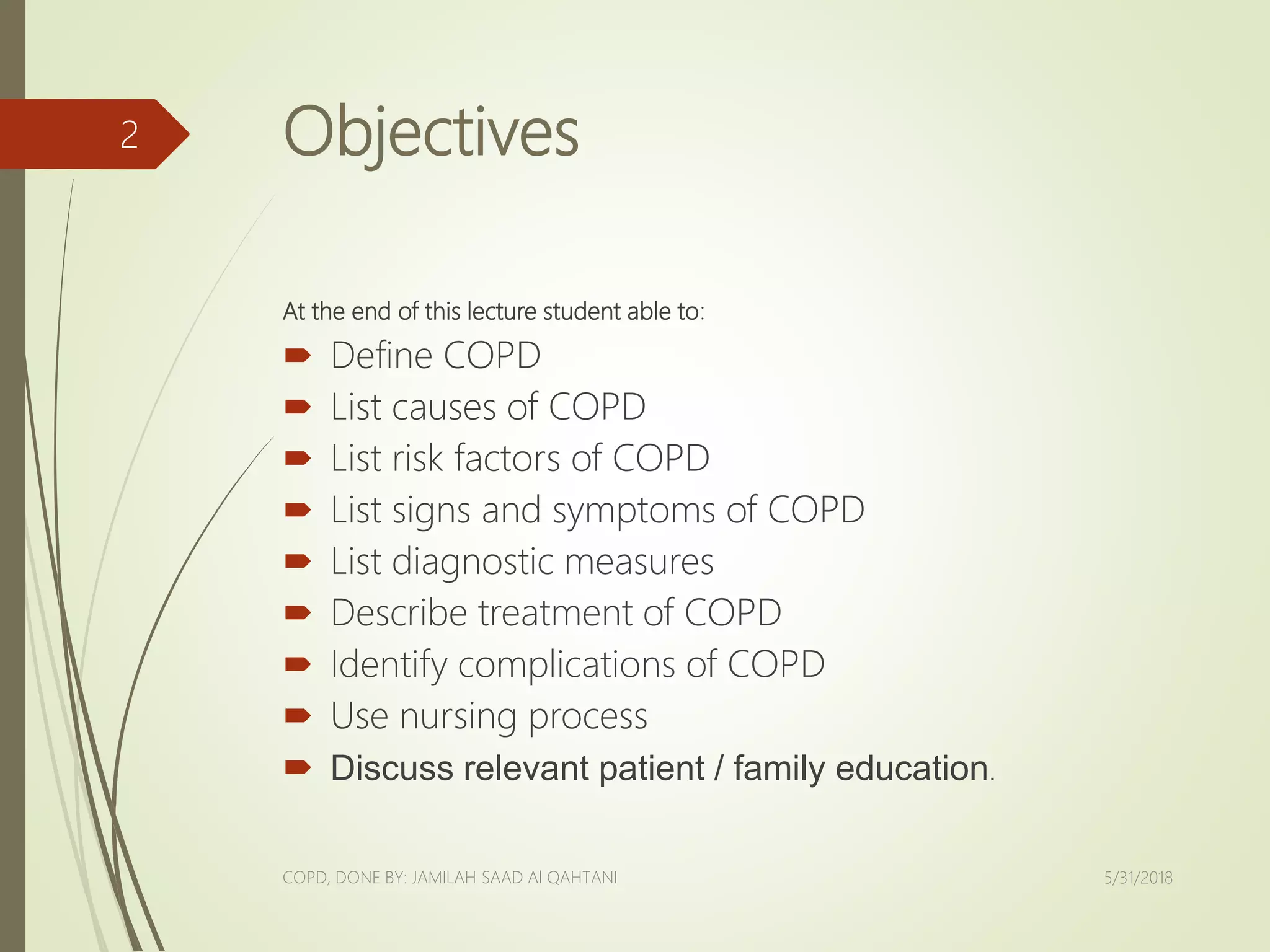 Chronic obstructive pulmonary disorder (copd) | PPTX