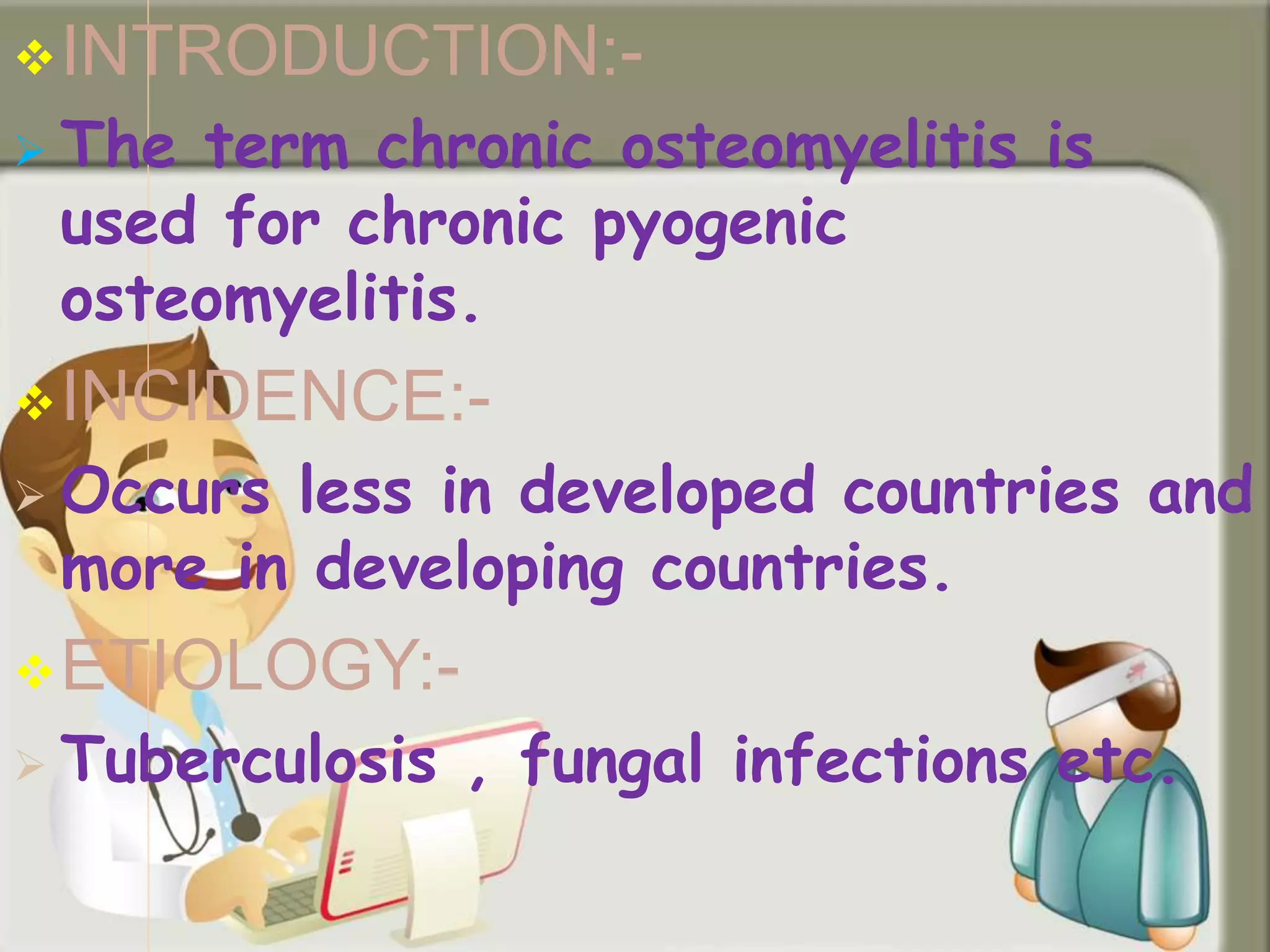 Chronic osteomyelitis | PPT