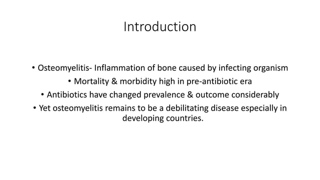 Chronic osteomyelitis | PPT