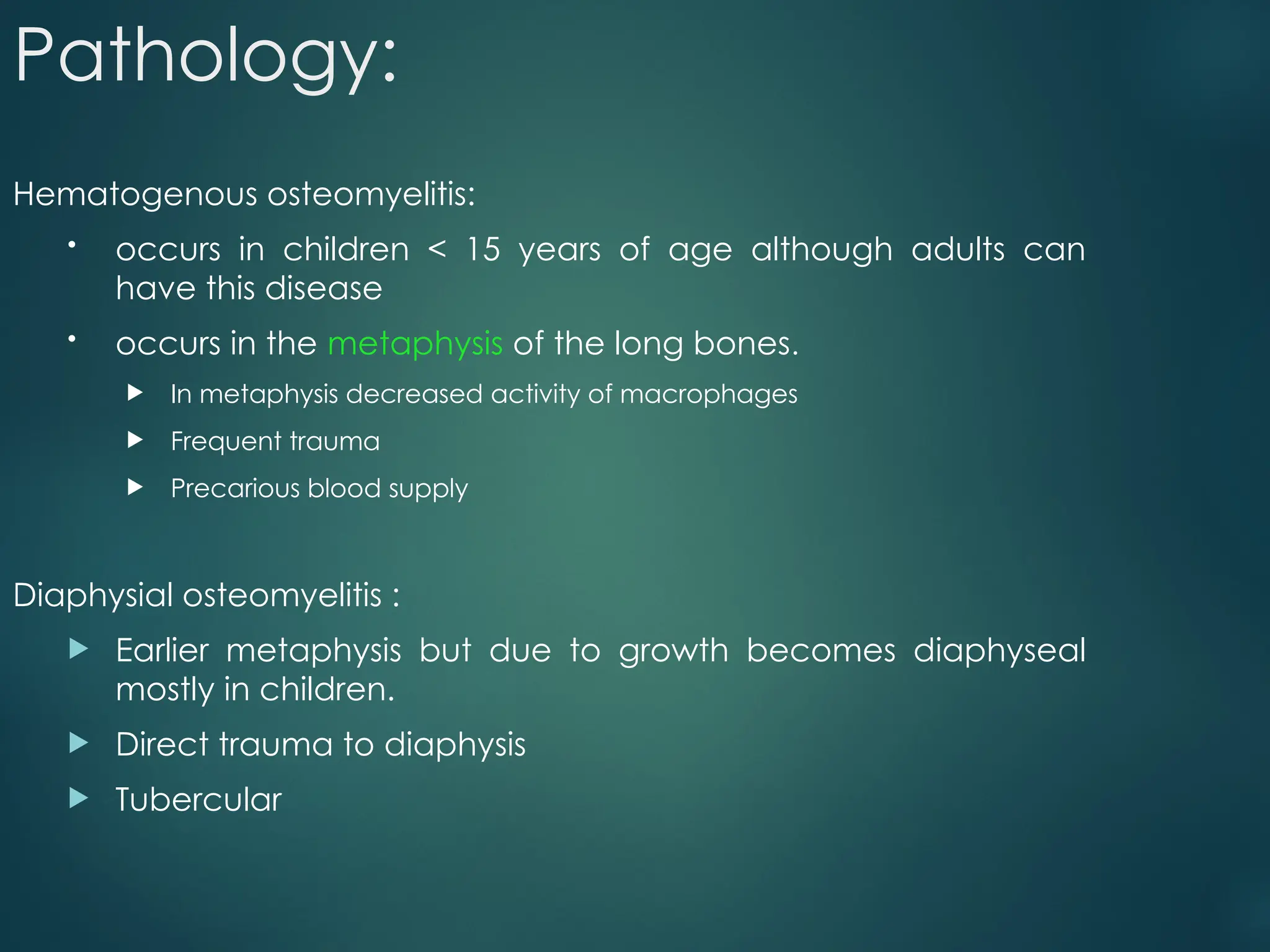 chronic osteomyelitis both acute and chronic | PPTX