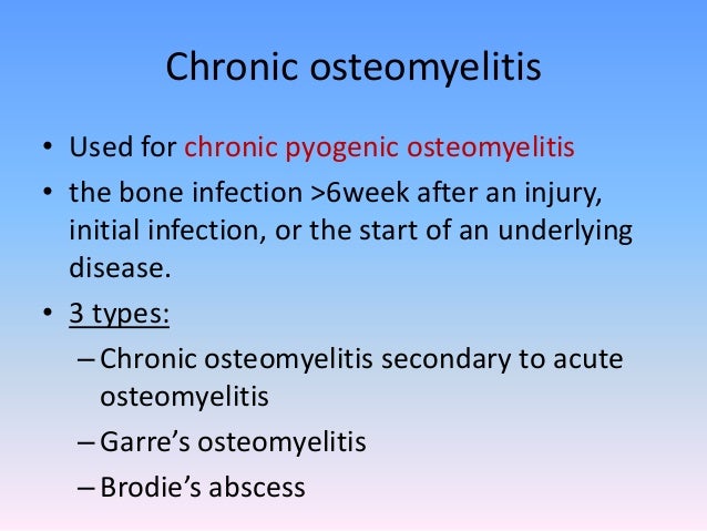 Chronic osteomyelitis2