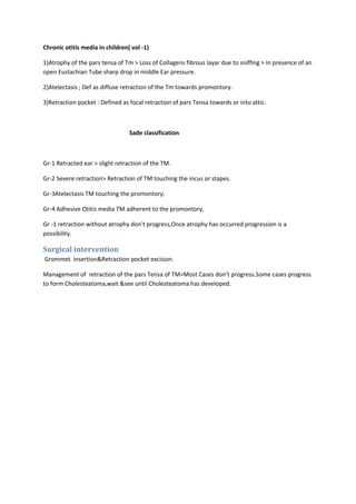 Chronic otitis media in children | DOC | Ear, Nose and Throat ...