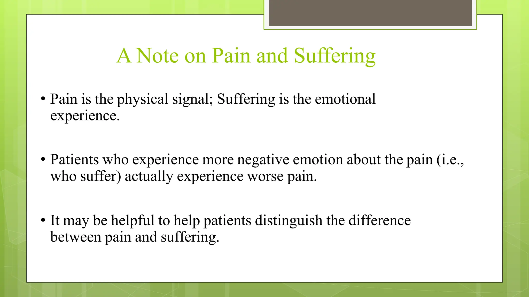 Chronic Pain management presentation ppt | PPTX