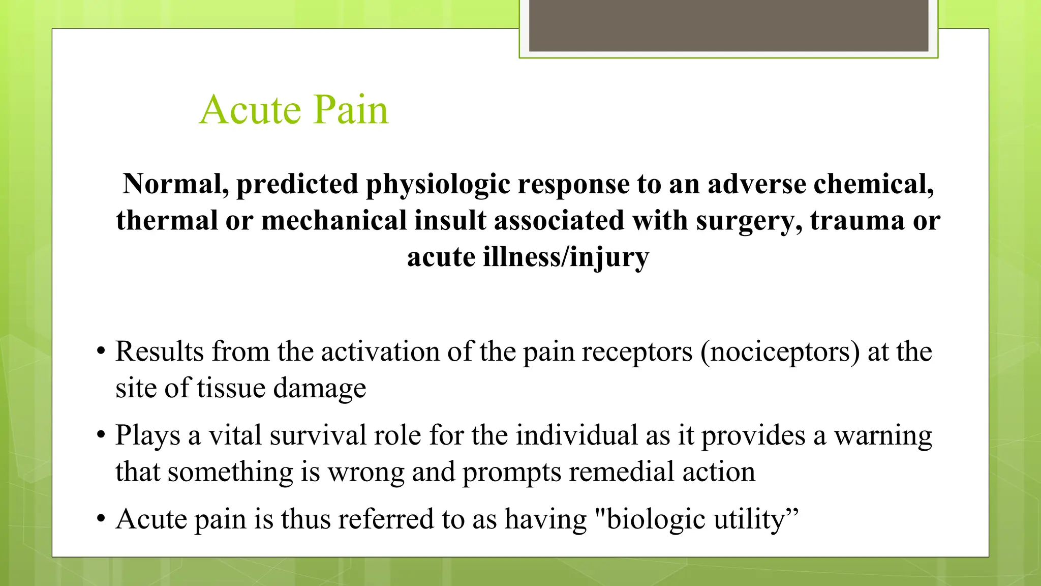 Chronic Pain management presentation ppt | PPTX