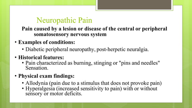 Chronic Pain management presentation ppt | PPTX | Brain and Nervous ...