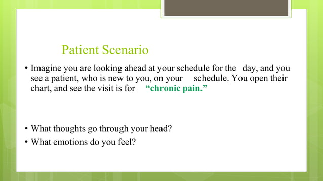 Chronic Pain management presentation ppt | PPTX | Brain and Nervous ...
