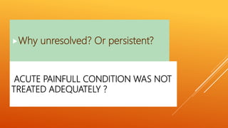 Chronic pain management | PPT