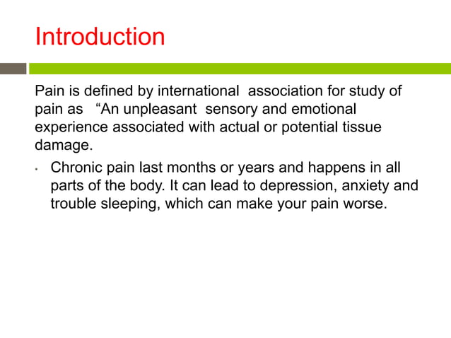 Chronic pain management | PPT | Brain and Nervous System Disorders ...