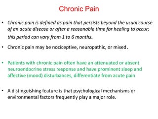Chronic pain mx | PPTX