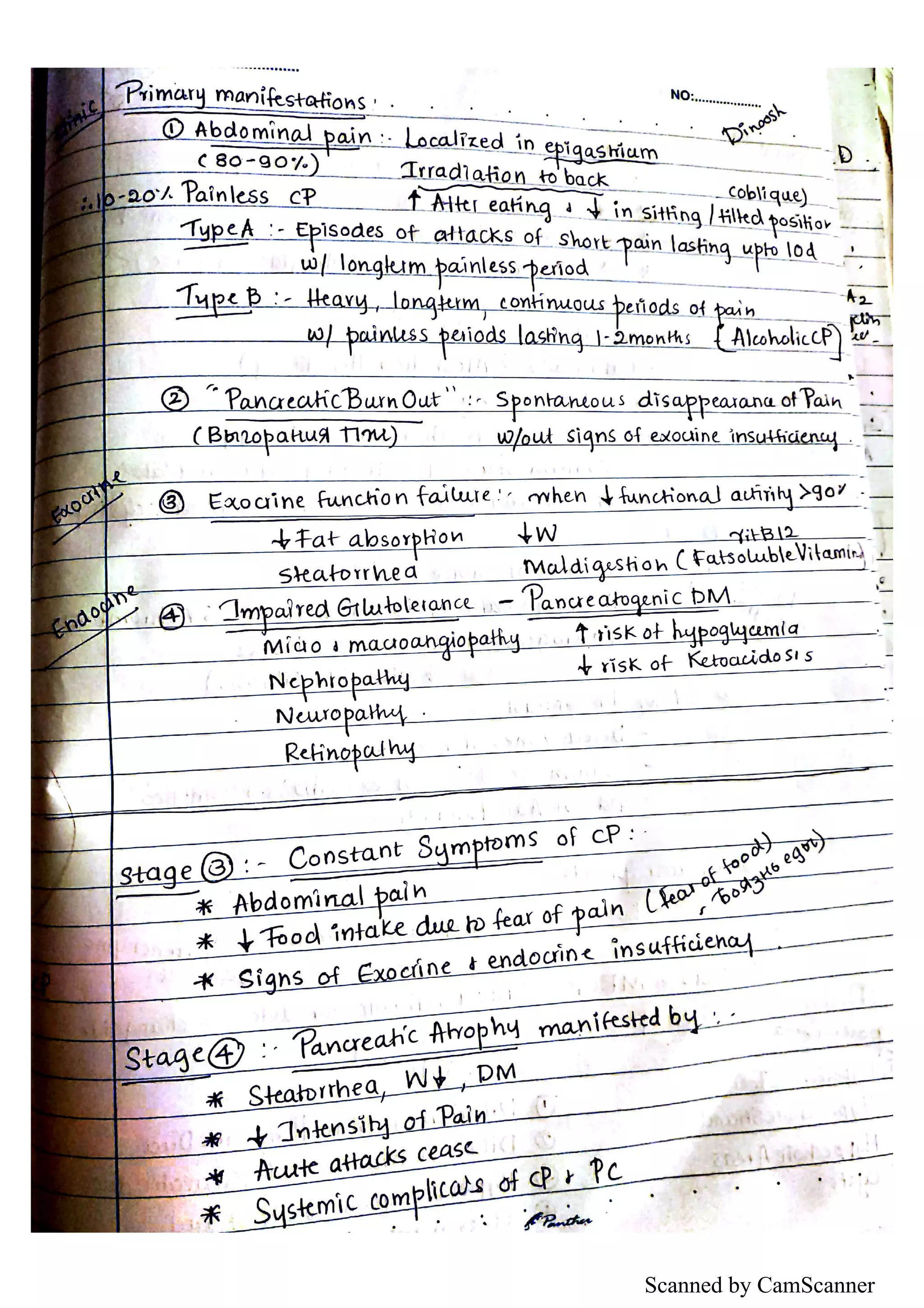 Chronic Pancreatitis - Etiology, Classification, Clinical symptoms ...