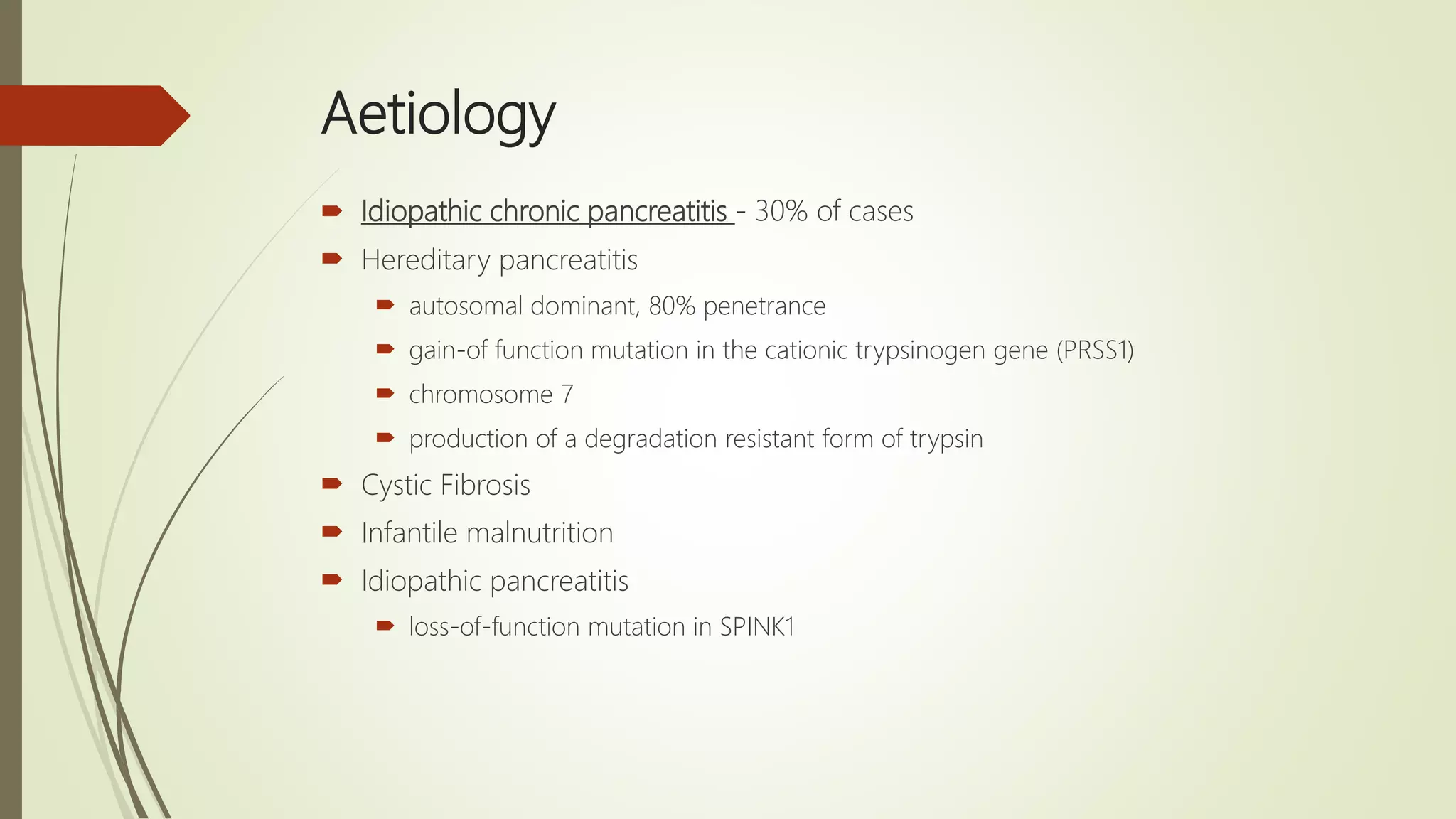 Chronic pancreatitis | PPTX
