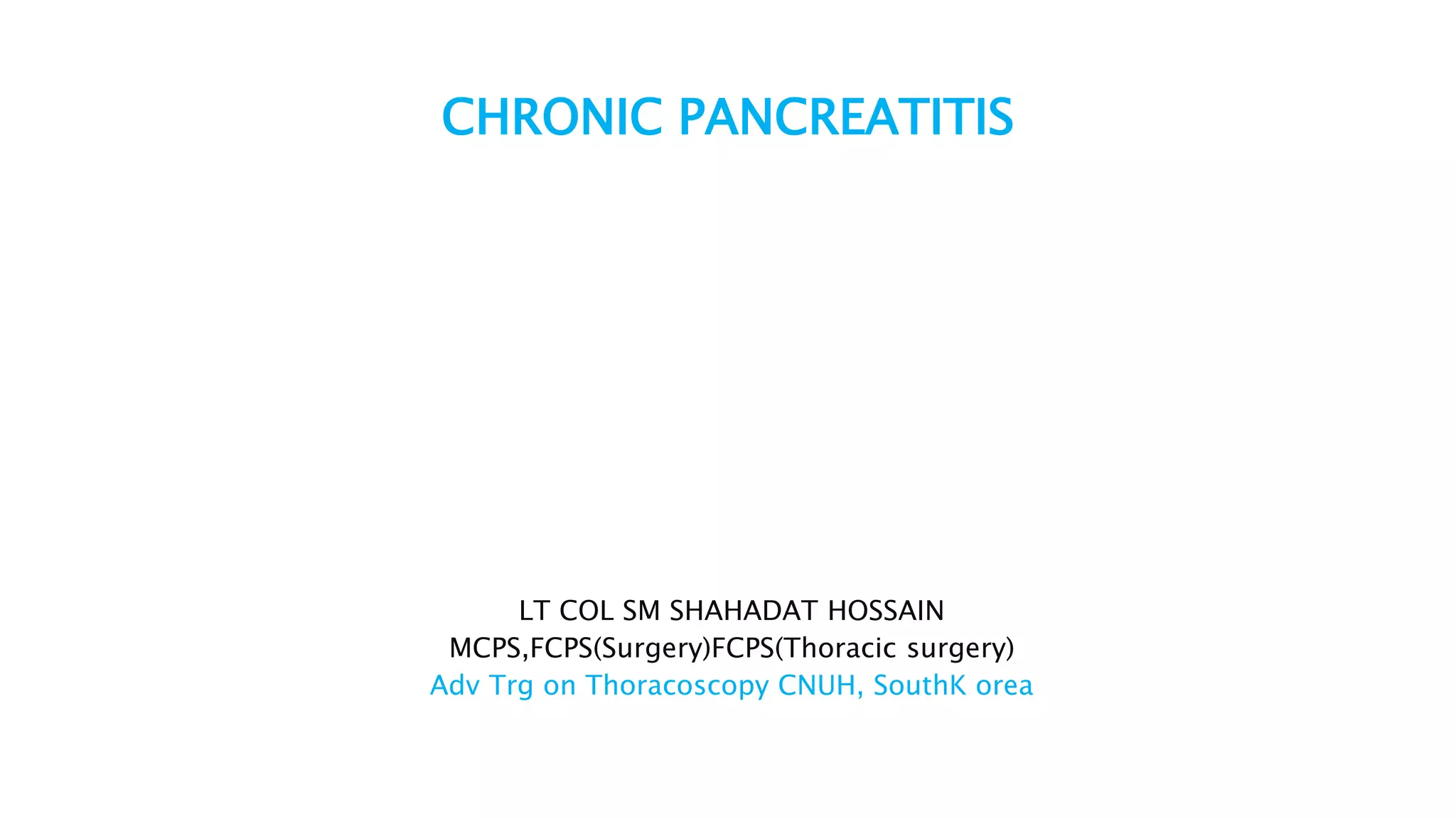 Chronic pancreatitis | PPTX