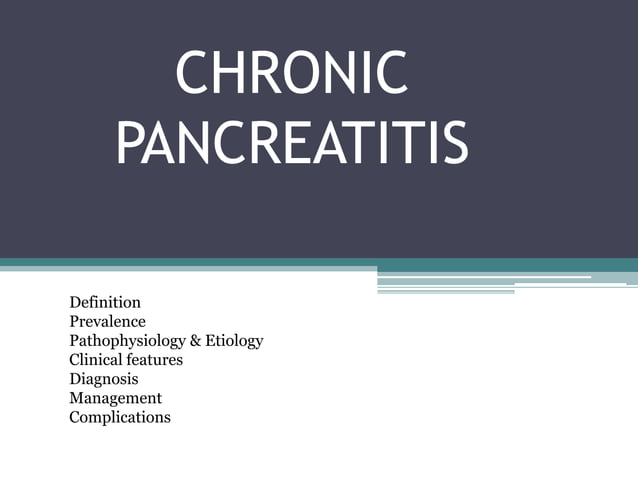 Chronic pancreatitis | PPT
