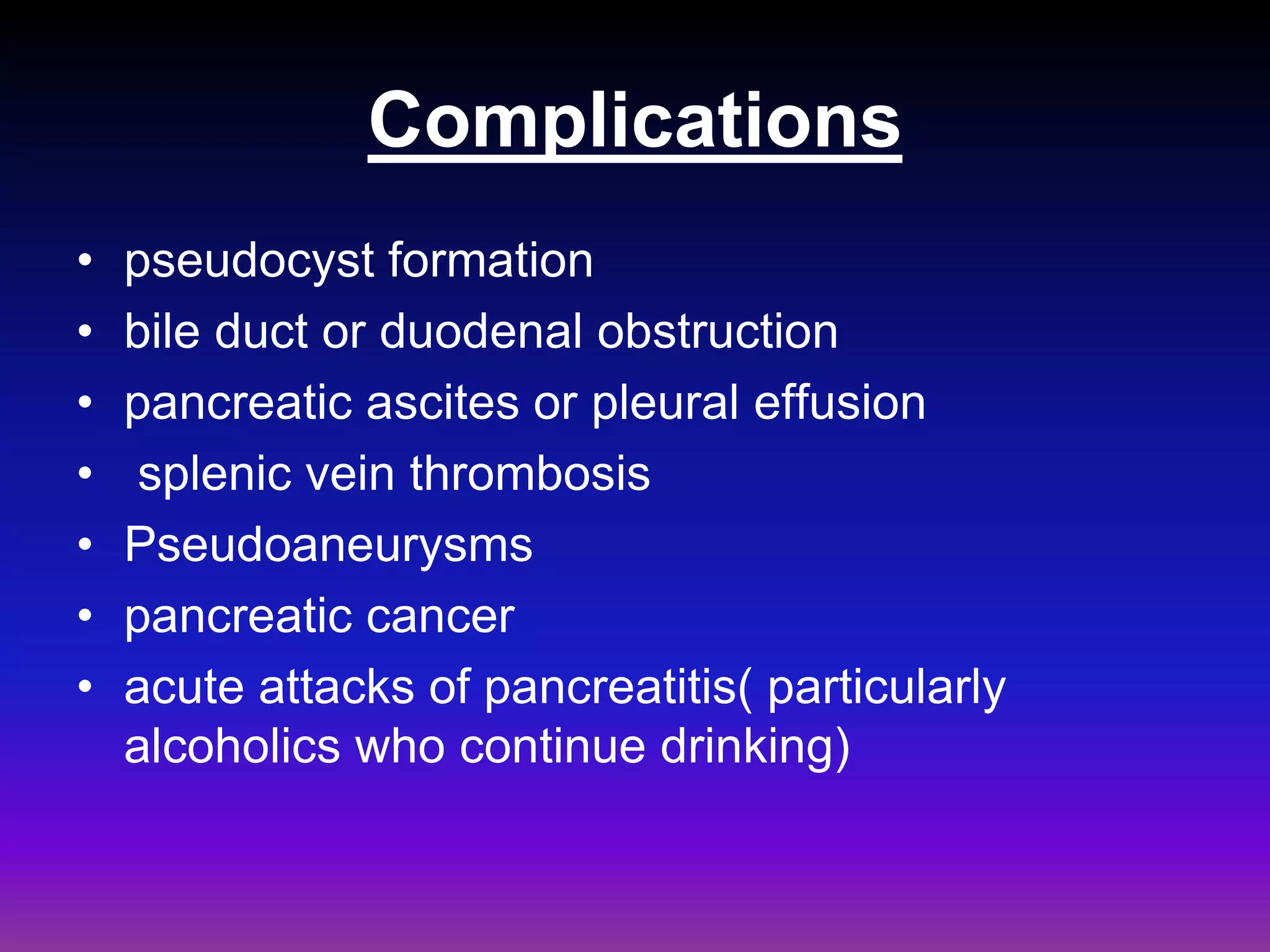 chronic pancreatitis.ppt | Digestive Disorders | Diseases and Conditions