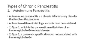 CHRONIC PANCREATITIS- Definition, Clinical Presentation and Management ...