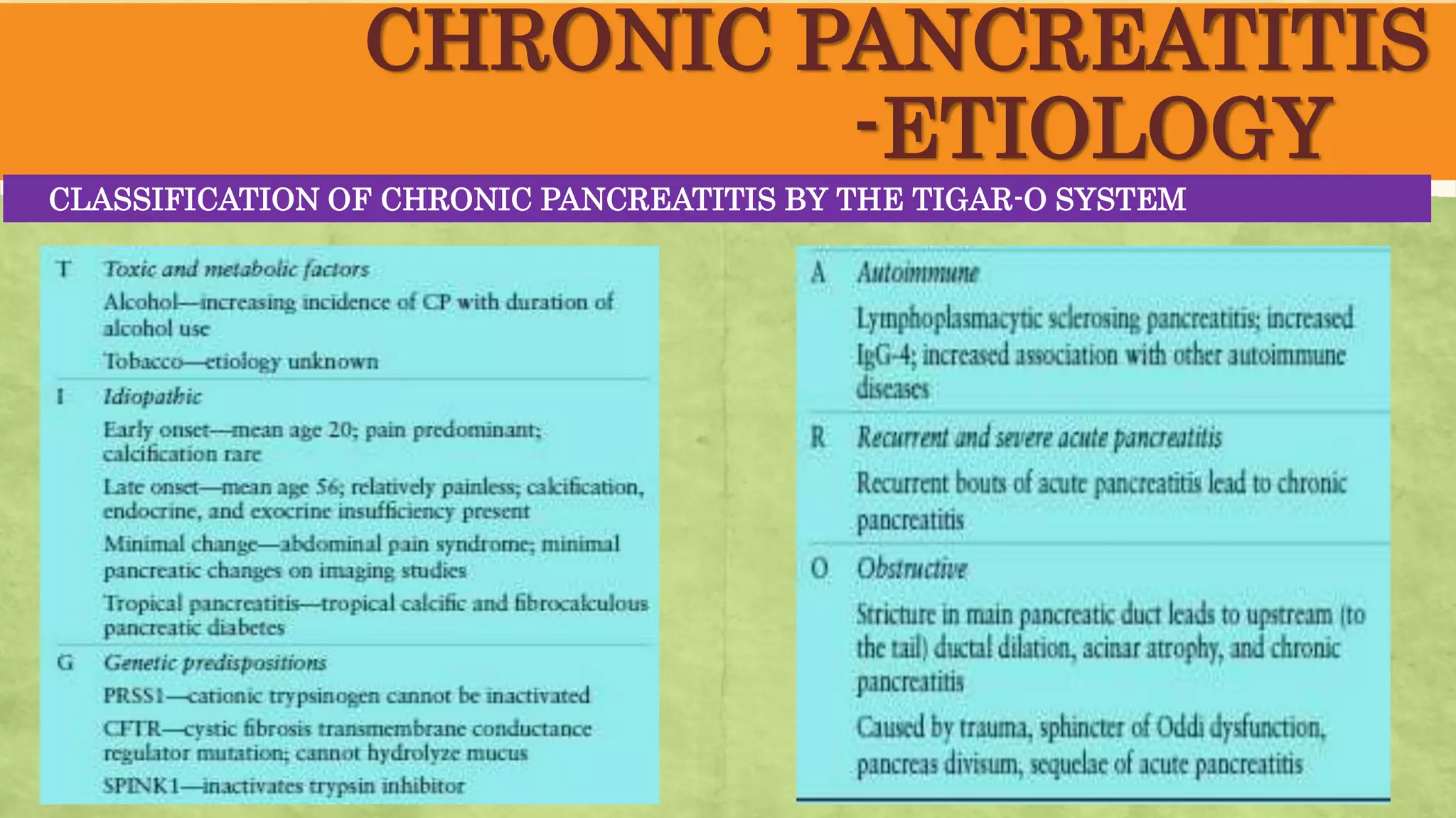 Chronic pancreatitis/ Epigastric pain | PPTX