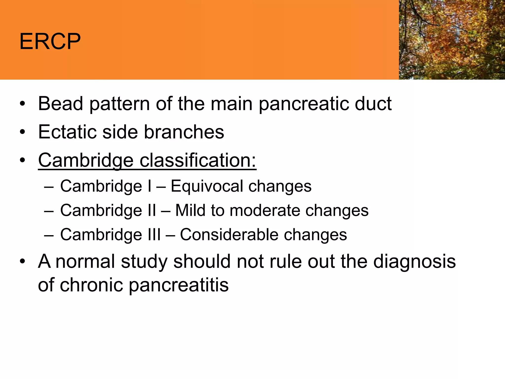 Chronic pancreatitis | PPTX