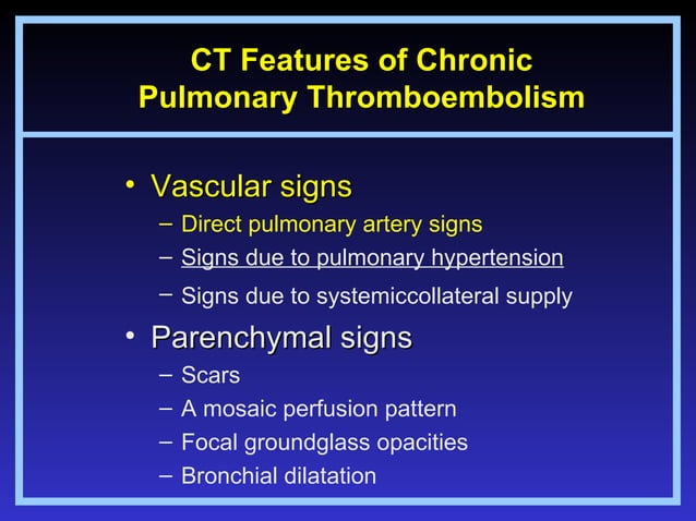 Chronic PE | PPT | Heart and Cardiovascular Diseases | Diseases and ...