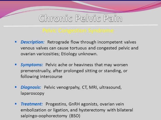Chronic pelvic pain | PPT | Brain and Nervous System Disorders ...