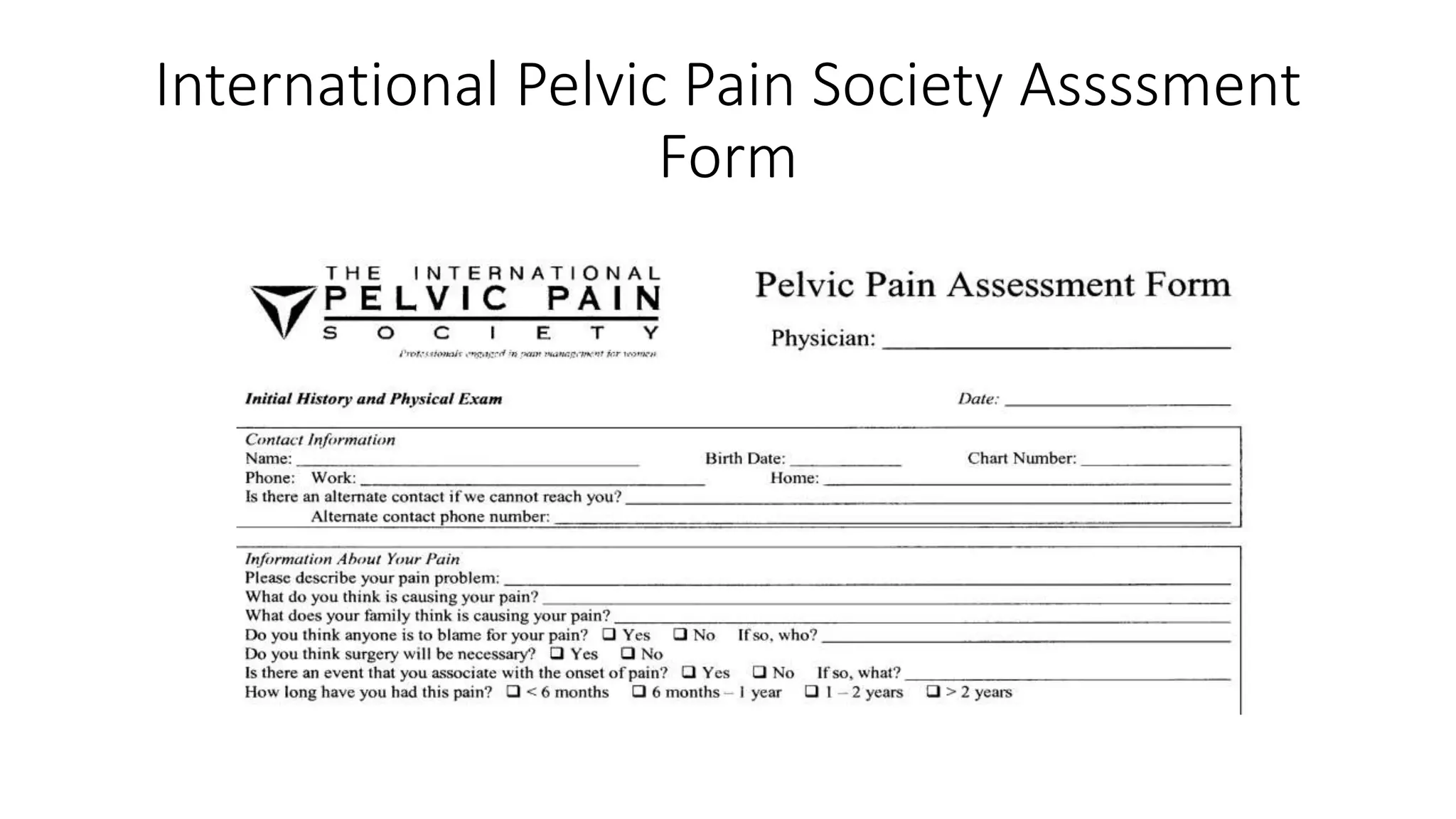 Chronic pelvic pain | PPTX