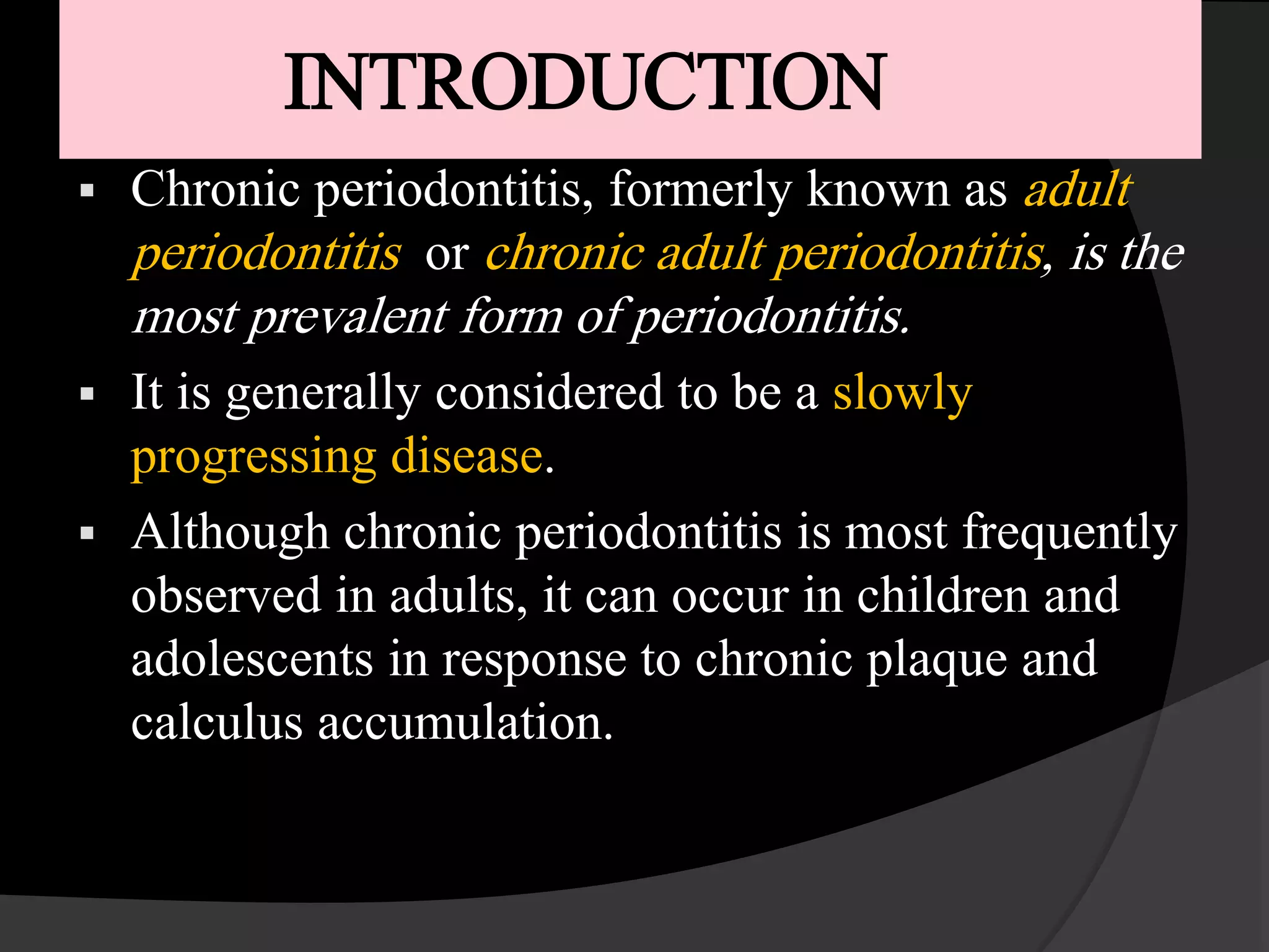 Chronic periodontitis | PPTX