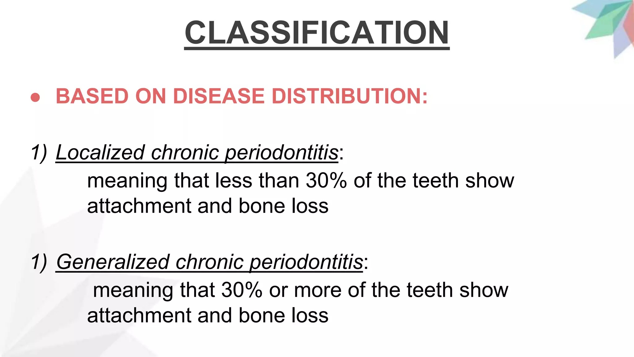 Chronic periodontitis | PPTX | Dental Health | Diseases and Conditions