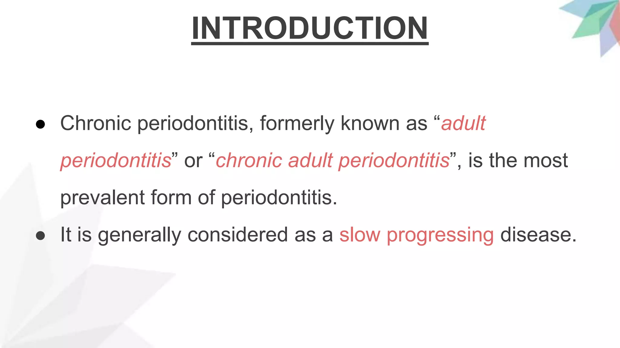 Chronic periodontitis | PPTX
