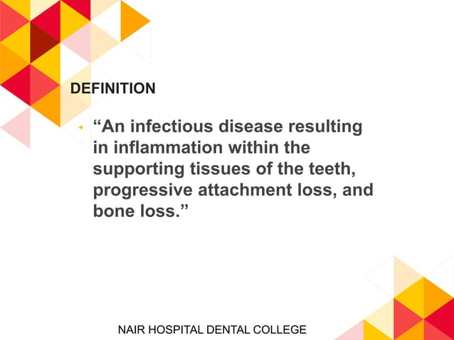 chronic PERIODONTITIS definition and pathophysiology | PPTX