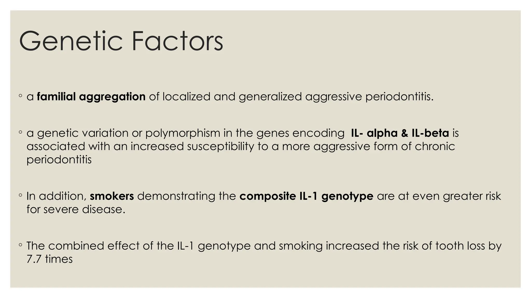 Chronic periodontitis-clinical features and risk factors | PPTX