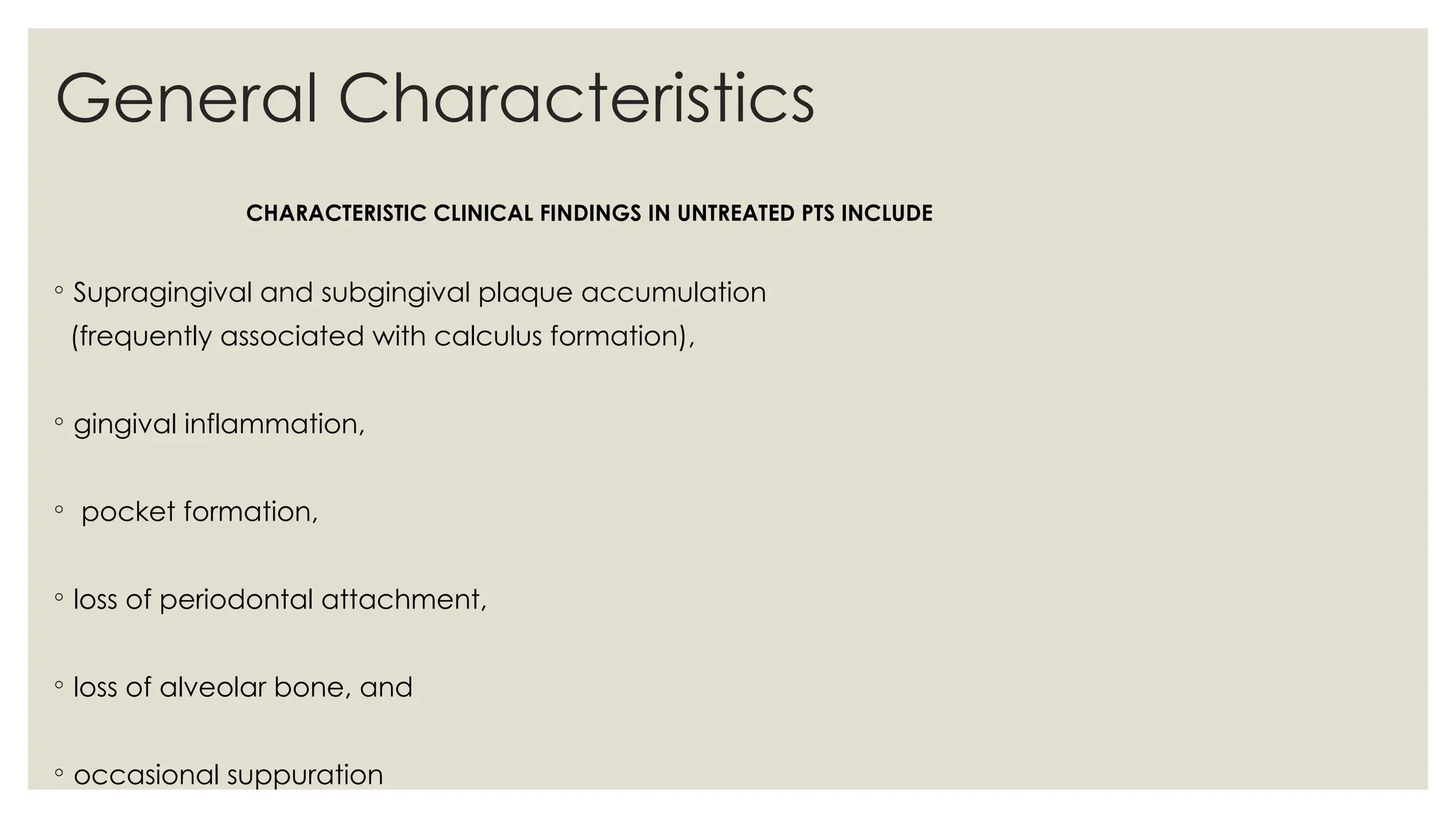 Chronic periodontitis-clinical features and risk factors | PPTX