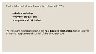 Chronic periodontitis-clinical features and risk factors | PPTX
