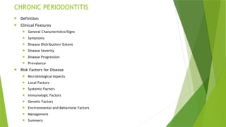 Chronic Periodontitis and associated risk factors | PPT