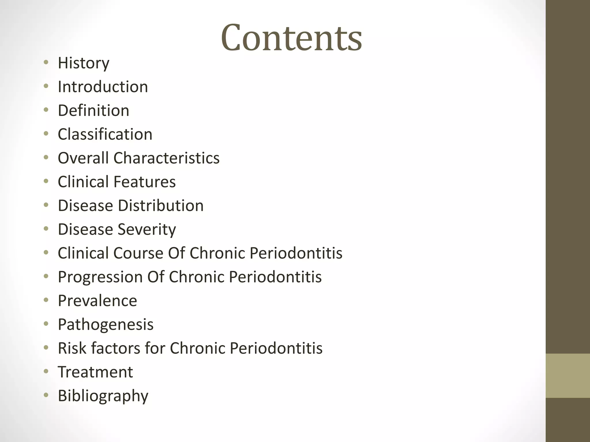Chronic periodontitis (updated) | PPTX