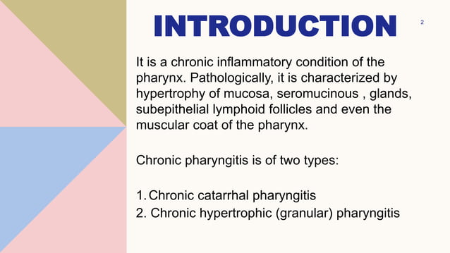 Chronic pharyngitis.pptx | Ear, Nose and Throat Conditions | Diseases ...