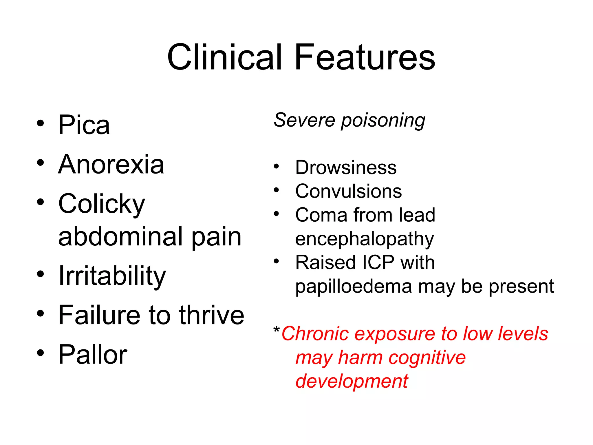 Chronic Poisoning in Children | PPT
