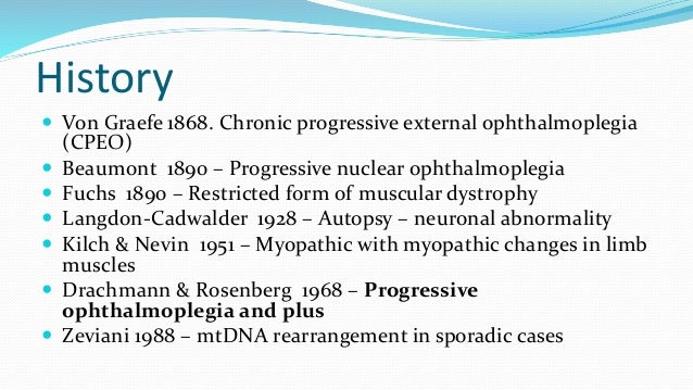 Chronic Progressive External Ophthalmoplegia